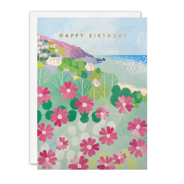 Red Campions Birthday Card by James Ellis